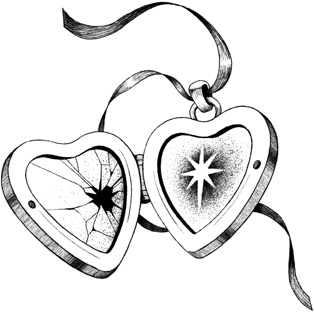 Broken Locket Semi-Permanent Tattoo. Lasts 1-2 weeks. Painless and easy ...