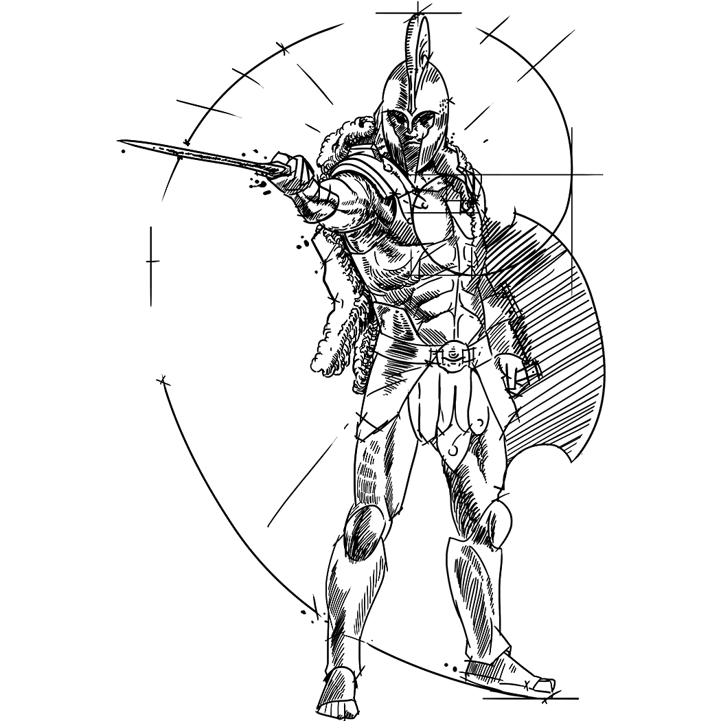 Achilles Greek Hero Drawing