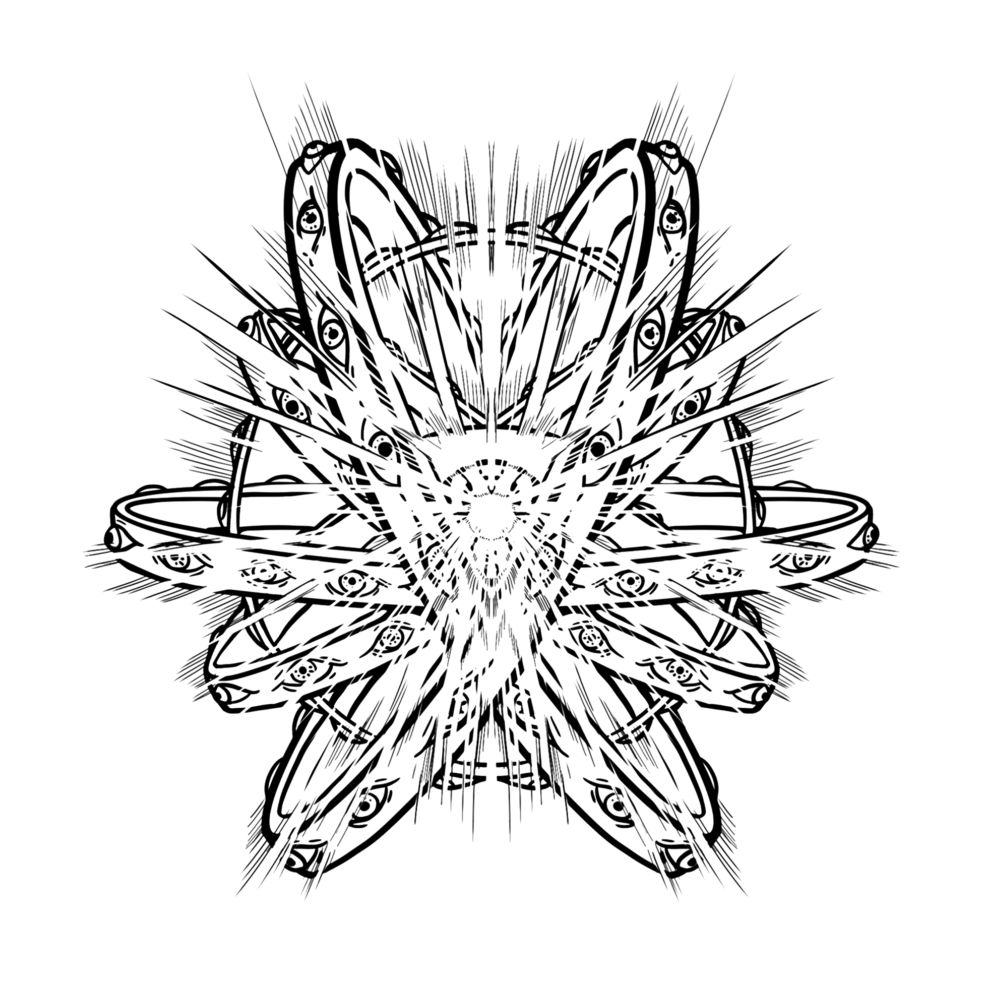 Ophanim Semi-Permanent Tattoo. Lasts 1-2 weeks. Painless and easy to ...