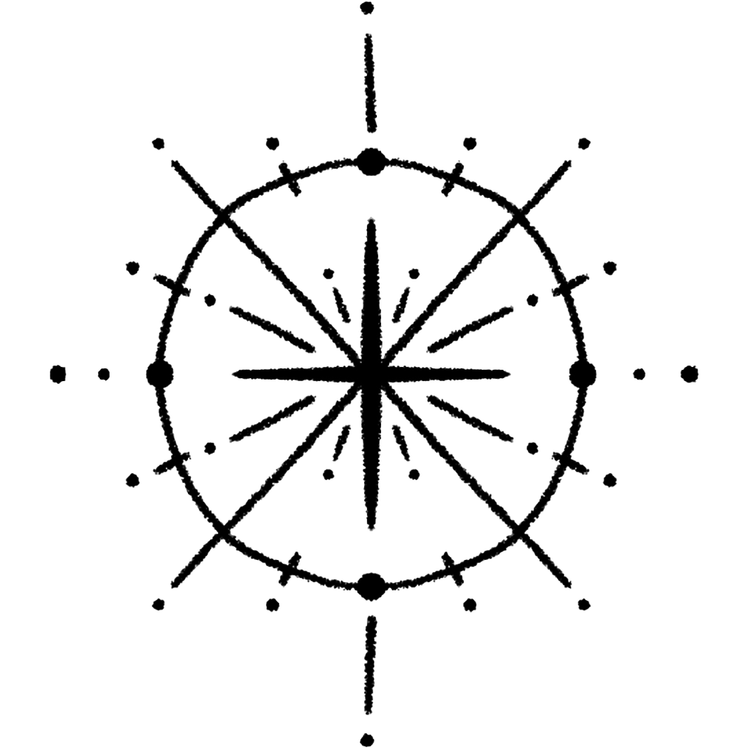 Star Compass Semi-Permanent Tattoo. Lasts 1-2 weeks. Painless and easy ...