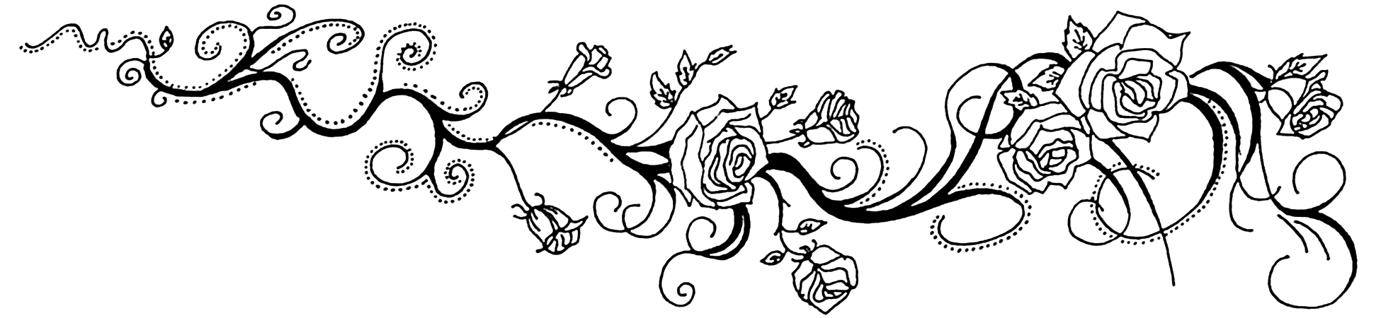 String Of Roses Semi-Permanent Tattoo. Lasts 1-2 weeks. Painless and ...