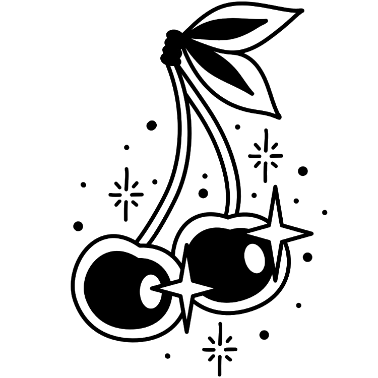 Cherry Sparkle Semi-Permanent Tattoo. Lasts 1-2 weeks. Painless and ...