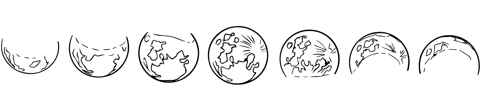 Moon Cycle Semi-Permanent Tattoo. Lasts 1-2 weeks. Painless and easy to ...