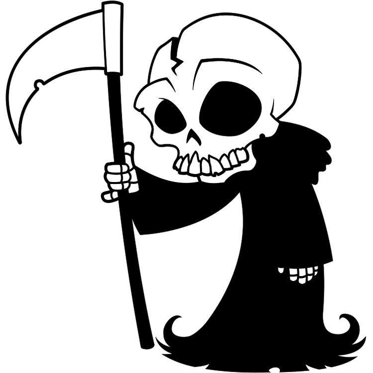 Li'l Reaper Semi-Permanent Tattoo. Lasts 1-2 weeks. Painless and easy ...