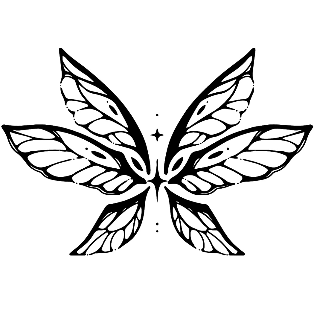 Fae Flight Semi-Permanent Tattoo. Lasts 1-2 weeks. Painless and easy to ...