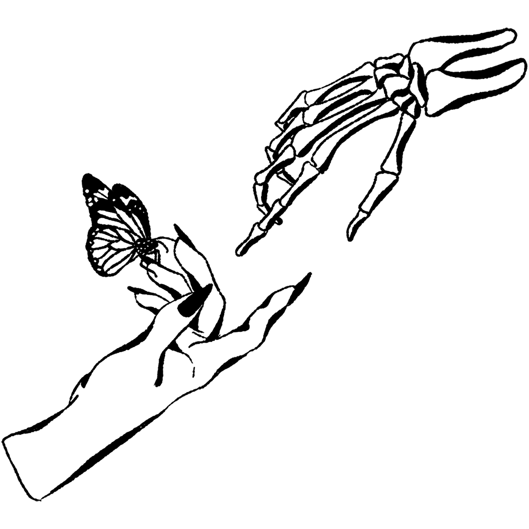 Skeleton Hand Reaching