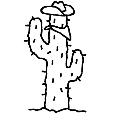 Cactus Cowboy Tattoo - Semi-Permanent Tattoos by Inkbox™