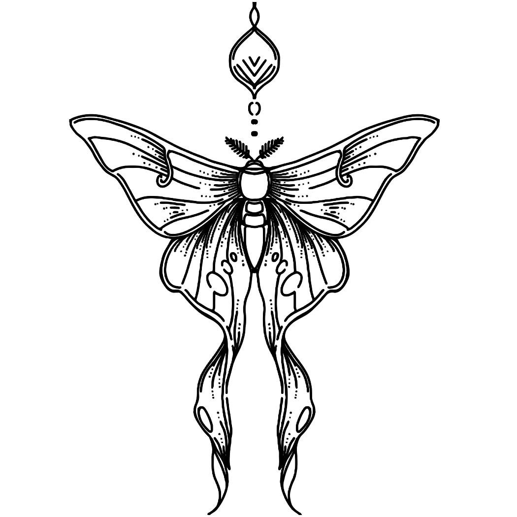Luna Moth Tattoos: Exquisite Designs | Inkbox™ | Semi-Permanent Tattoos