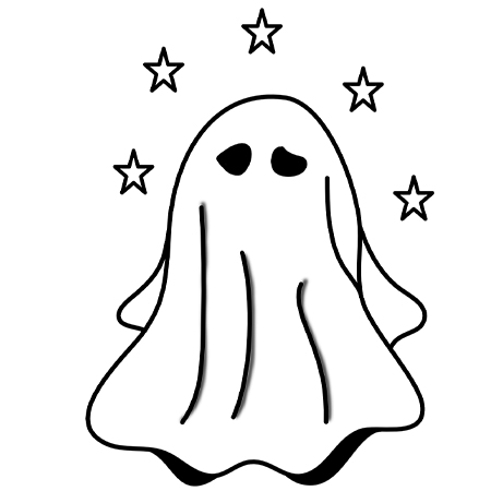 Star Ghost Semi-Permanent Tattoo. Lasts 1-2 weeks. Painless and easy to ...