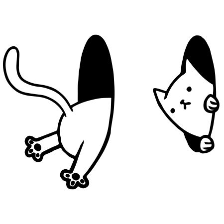 Portal Cat Semi-Permanent Tattoo. Lasts 1-2 weeks. Painless and easy to ...