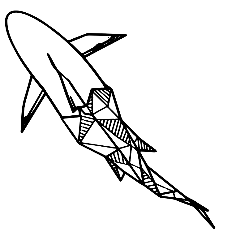 Sharp Shark Fins Semi-Permanent Tattoo. Lasts 1-2 weeks. Painless and ...