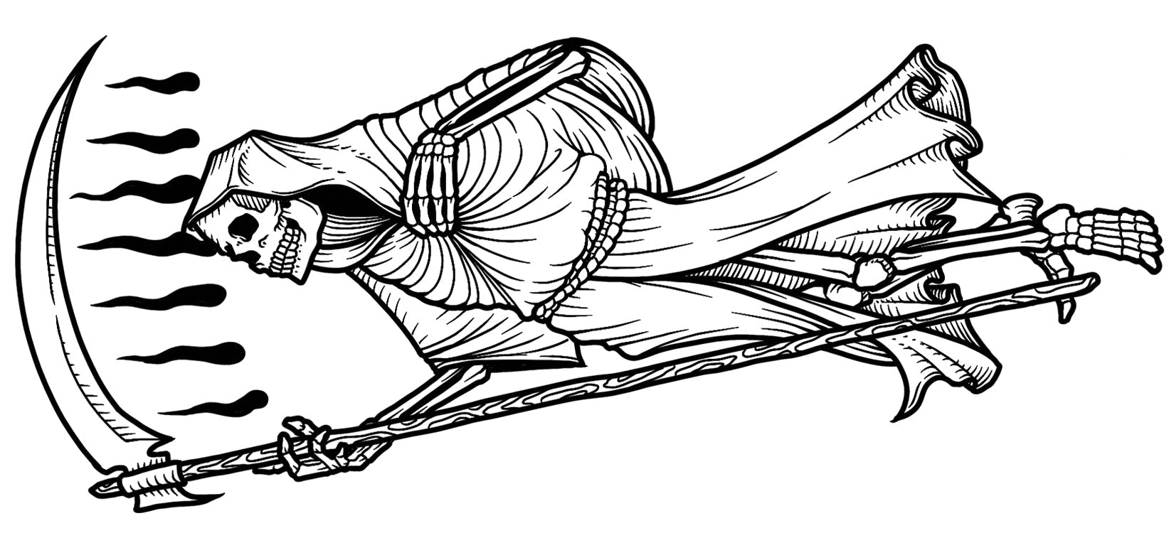 Scythe Tattoo Designs: Blade Art Gallery | Inkbox™ | Semi-Permanent Tattoos