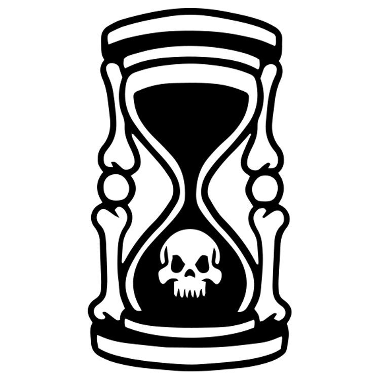 Death When the Time Runs Out Semi-Permanent Tattoo. Lasts 1-2 weeks ...