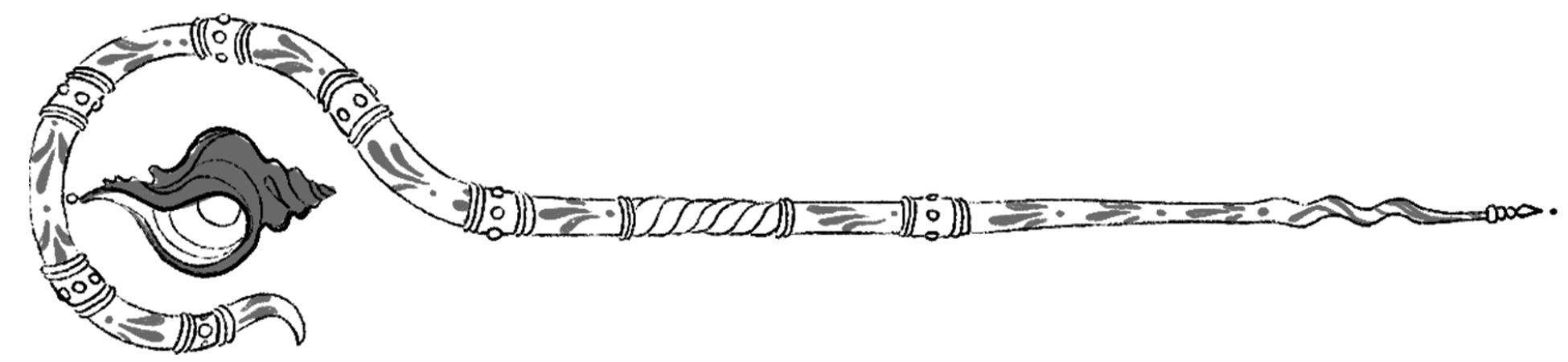 Ocean Mage's Staff Semi-Permanent Tattoo. Lasts 1-2 weeks. Painless and ...
