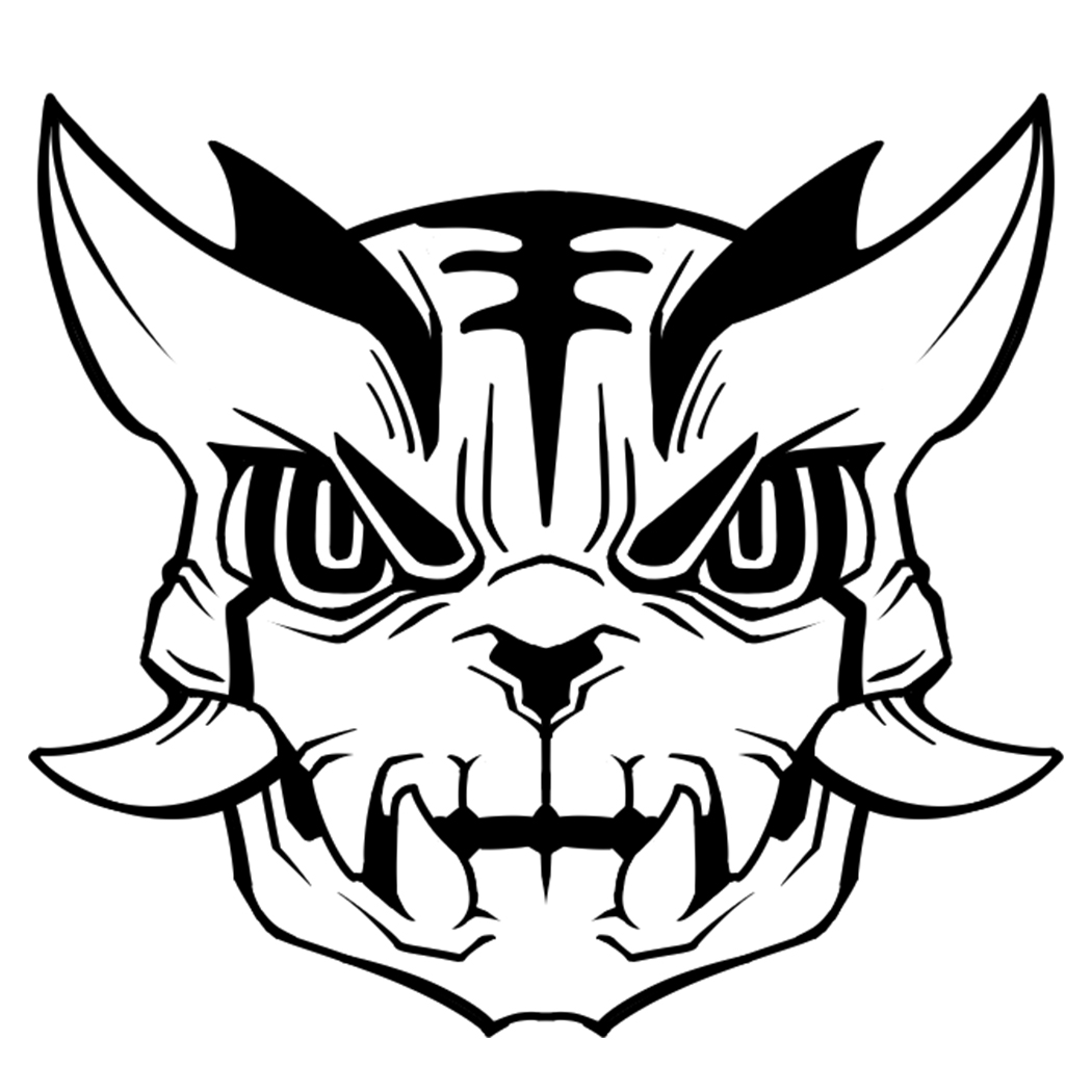 Demon Kitty Mask Semi-Permanent Tattoo. Lasts 1-2 weeks. Painless and ...
