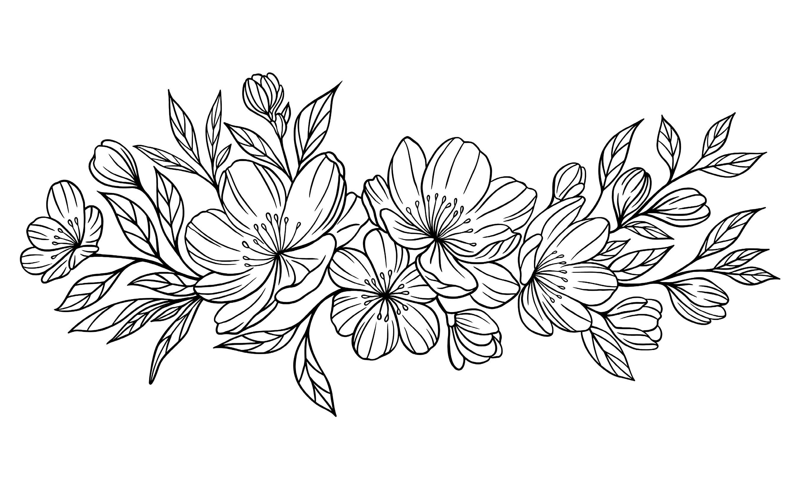 Springtime Blossom Semi-Permanent Tattoo. Lasts 1-2 weeks. Painless and ...