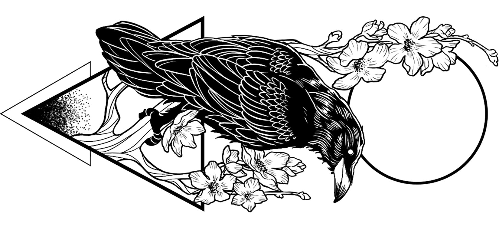 Raven Tattoo: Designs, Ideas & Meanings | Inkbox™ | Semi-Permanent Tattoos