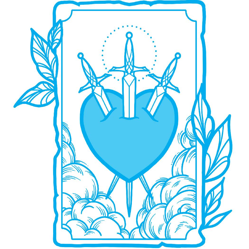 Three of Swords Tattoo - Semi-Permanent Tattoos by inkbox™ - Inkbox™