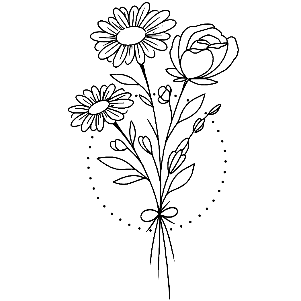 Daisy Flower Drawing Tattoo