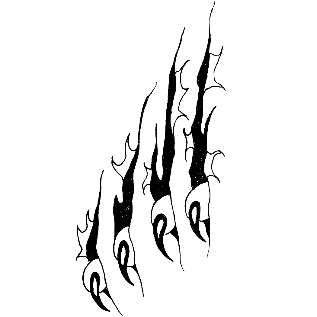 Lion Scratch Tattoo On Girls