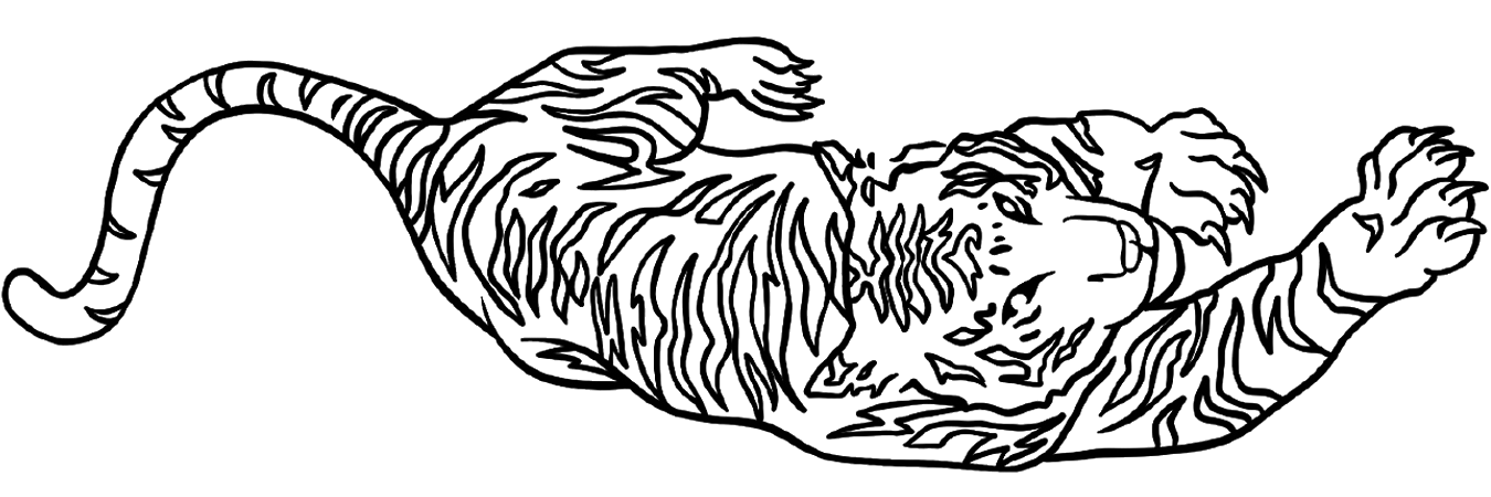 Leaping Tiger Drawing