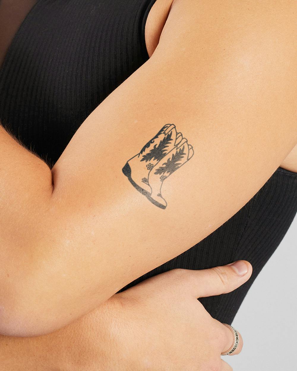 Find Your Perfect Cowboy Boot Tattoo | Inkbox™ | Semi-Permanent Tattoos