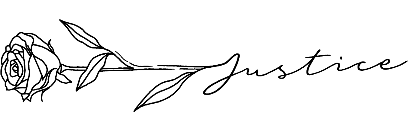 The Word Justice In Cursive