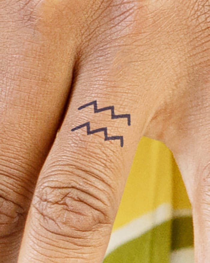 Astrological Aquarius Tattoo - Semi-Permanent Tattoos by inkbox™ - Inkbox™