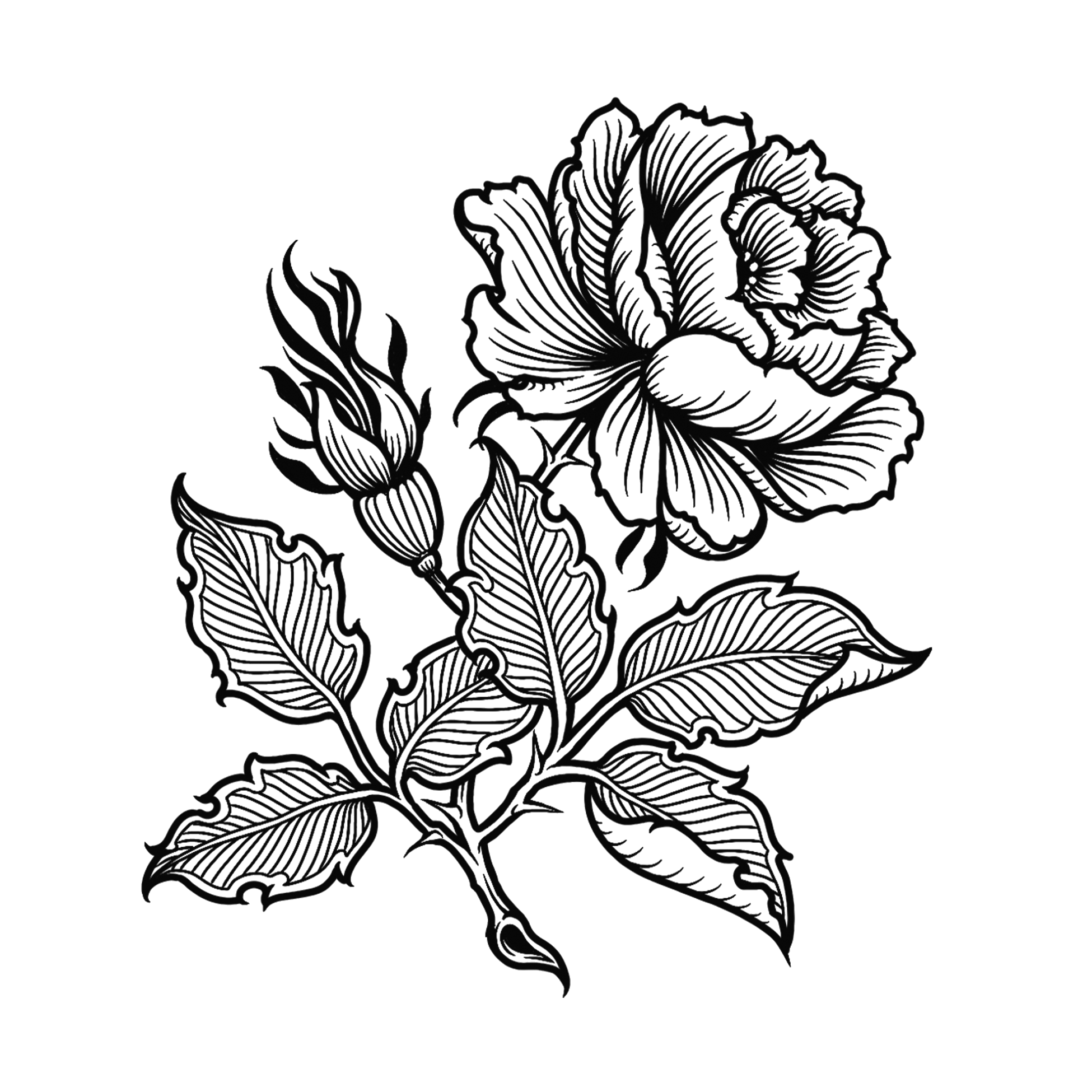 Guilty Peony Semi-Permanent Tattoo. Lasts 1-2 weeks. Painless and easy ...