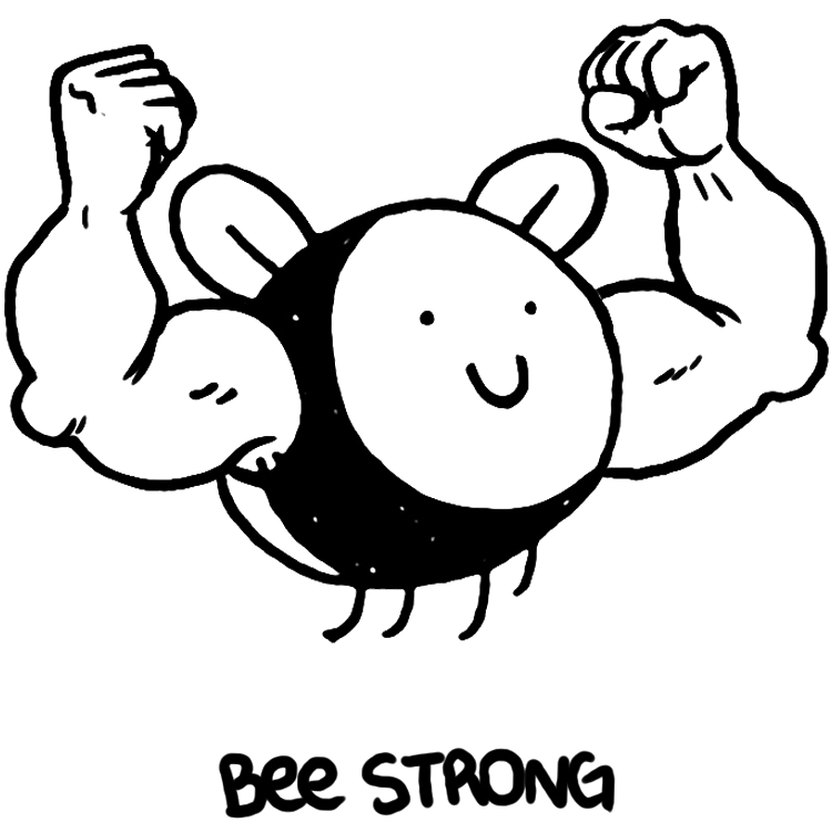 Bee Strong Semi-Permanent Tattoo. Lasts 1-2 weeks. Painless and easy to ...