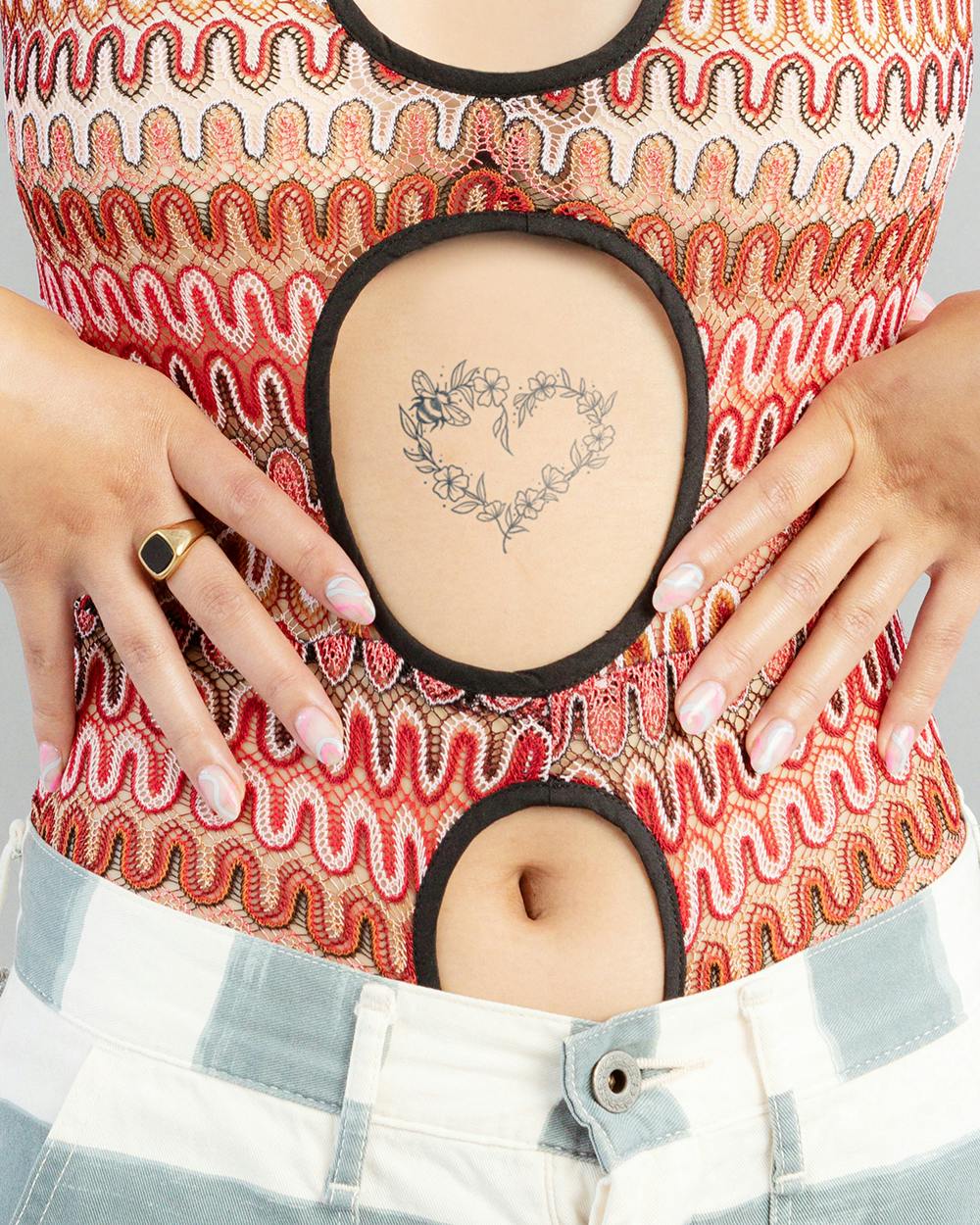 Fine Line Heart Tattoos: Pure Love | Inkbox™ | Semi-Permanent Tattoos