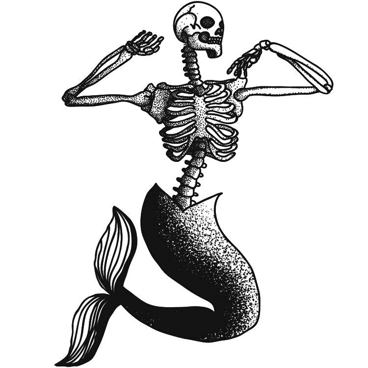 Merperson Semi-Permanent Tattoo. Lasts 1-2 weeks. Painless and easy to ...