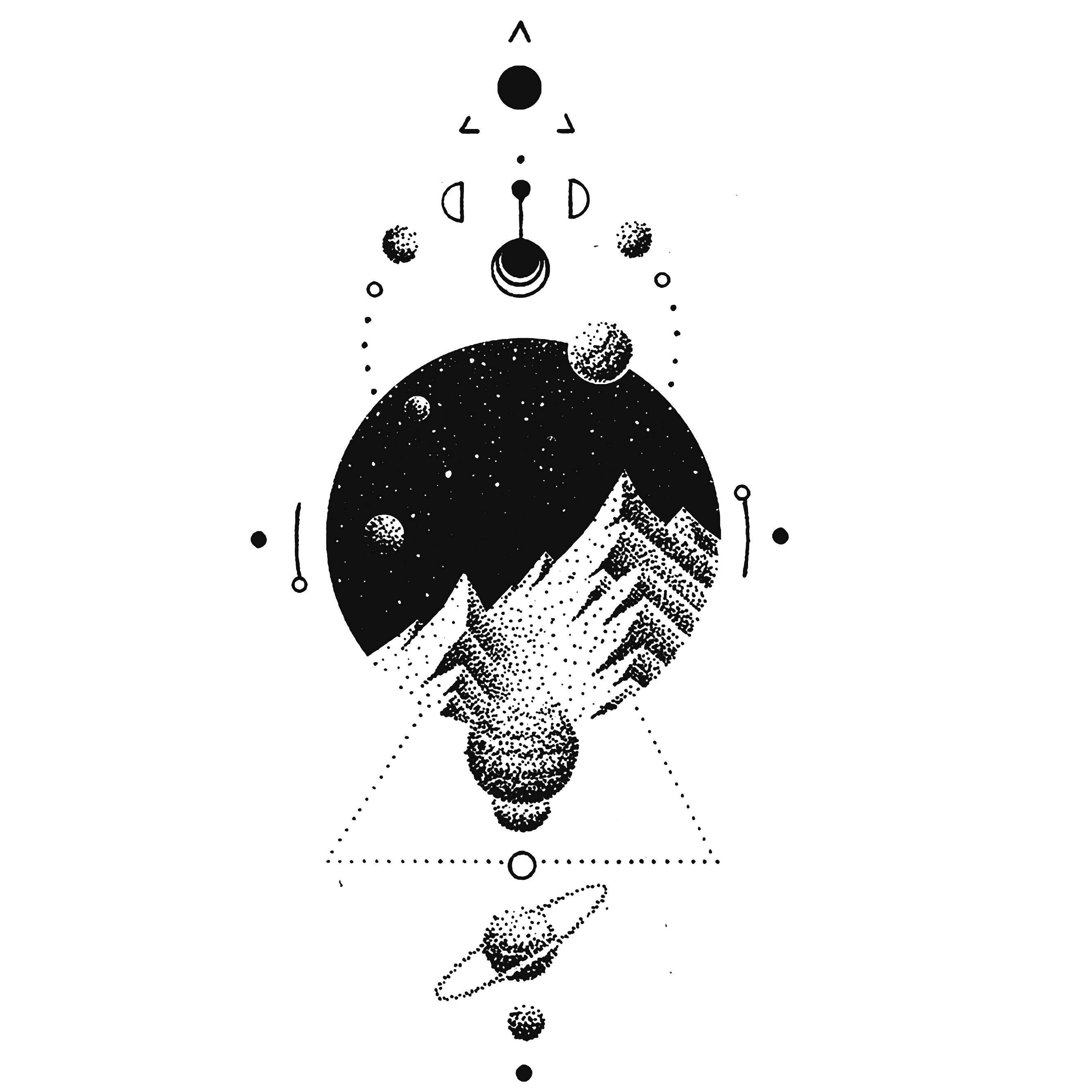 Geospace Tattoo - Semi-Permanent Tattoos by Inkbox™