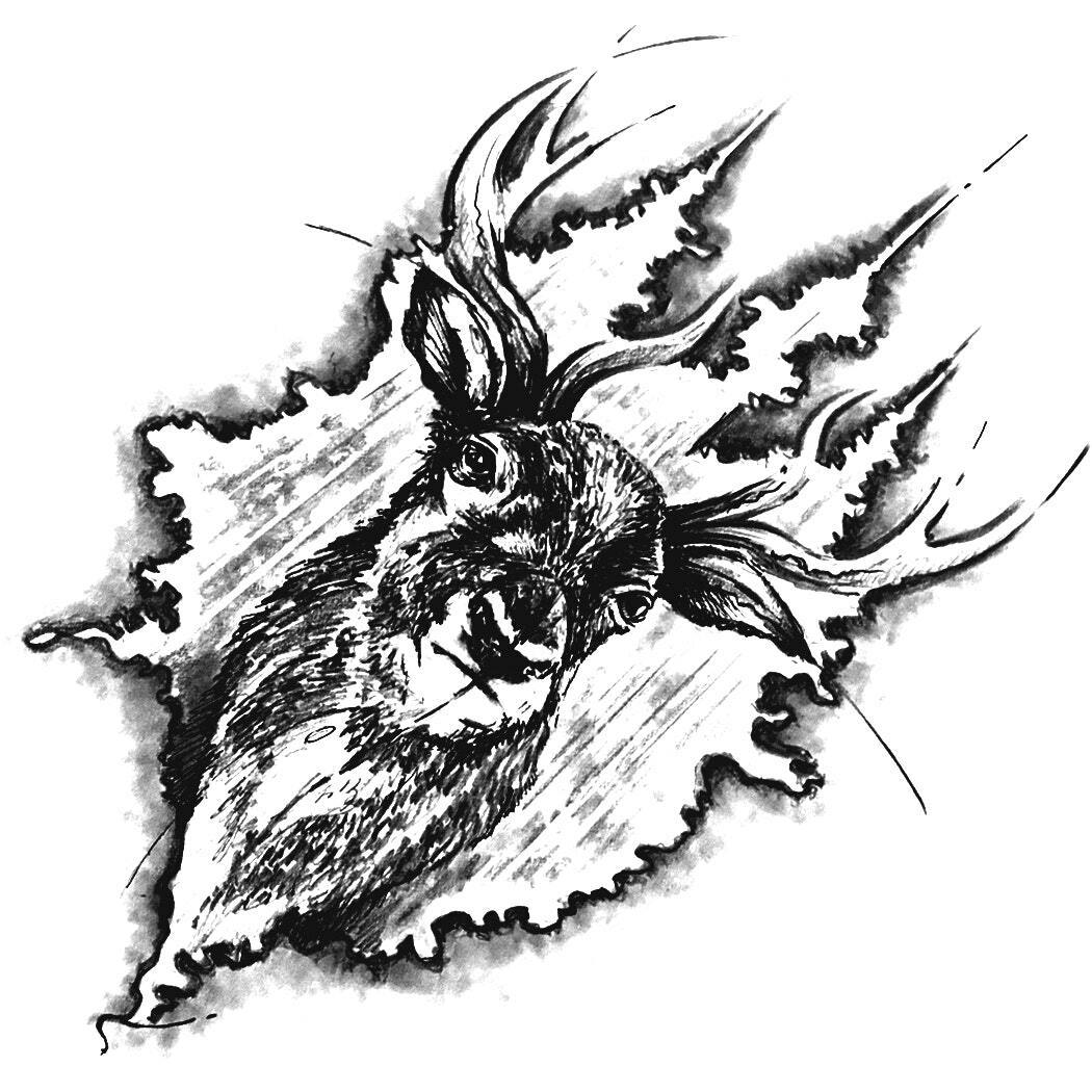 Stag Semi-Permanent Tattoo. Lasts 1-2 weeks. Painless and easy to apply ...