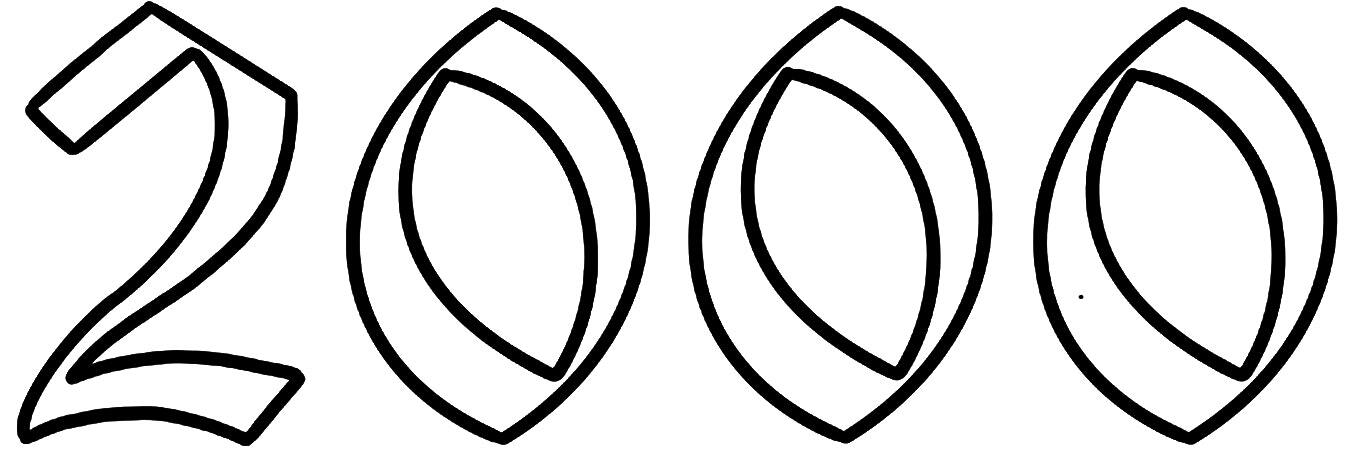 Two Thousand Semi-Permanent Tattoo. Lasts 1-2 weeks. Painless and easy ...