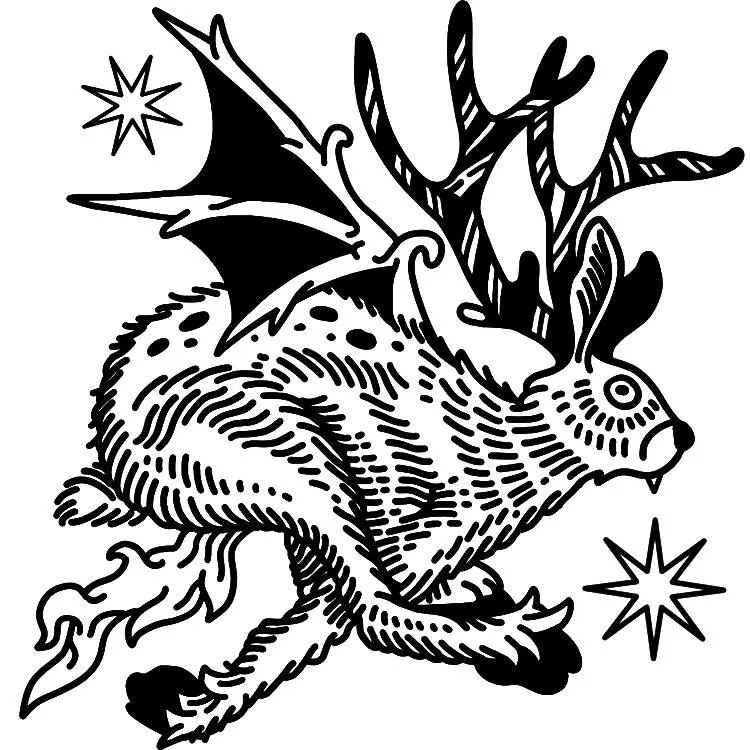 Jackalope Tattoo - Semi-Permanent Tattoos by Inkbox™