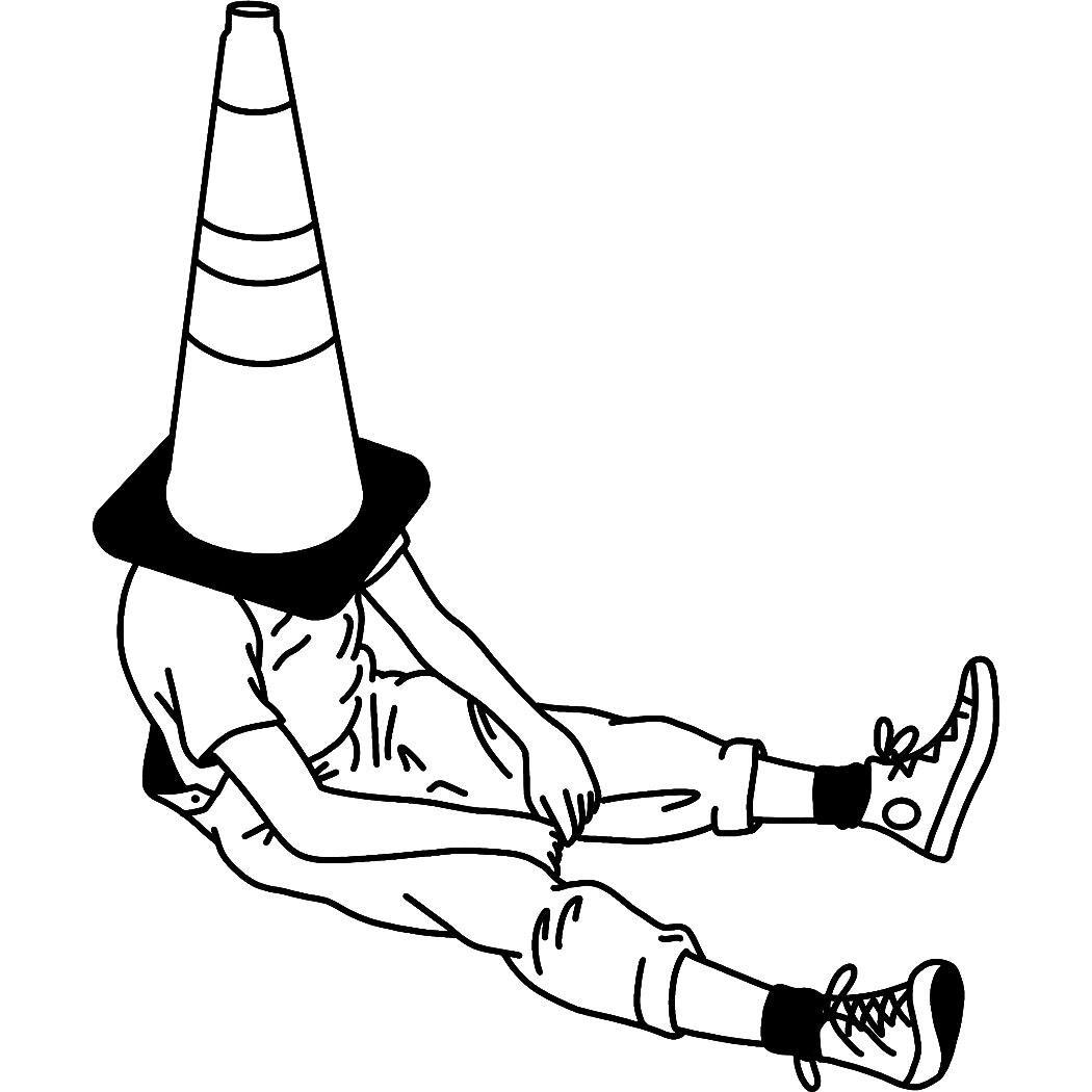 Cone Head Tattoo - Semi-Permanent Tattoos by inkbox™ | Inkbox™ | Semi ...