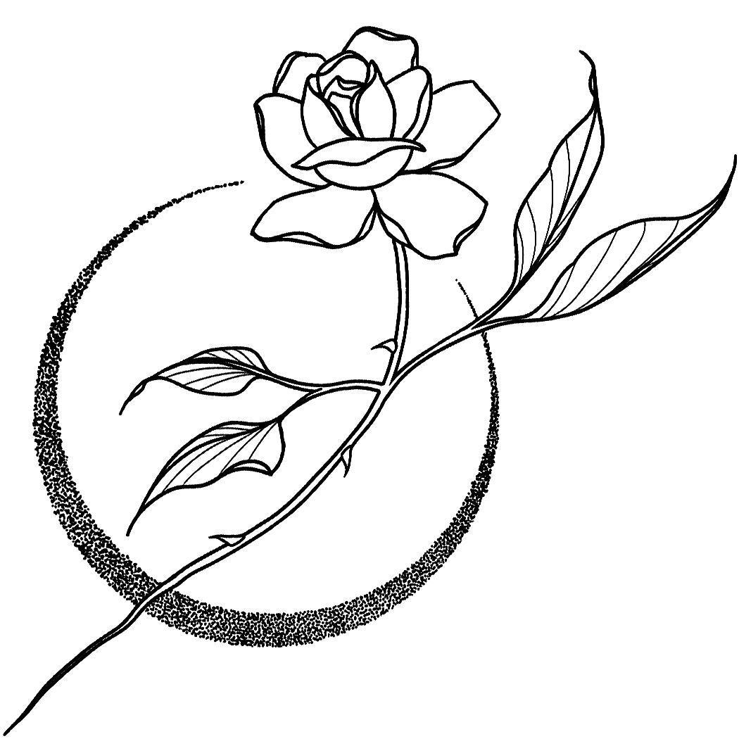 A Lunar Rose Tattoo - Semi-Permanent Tattoos by Inkbox™