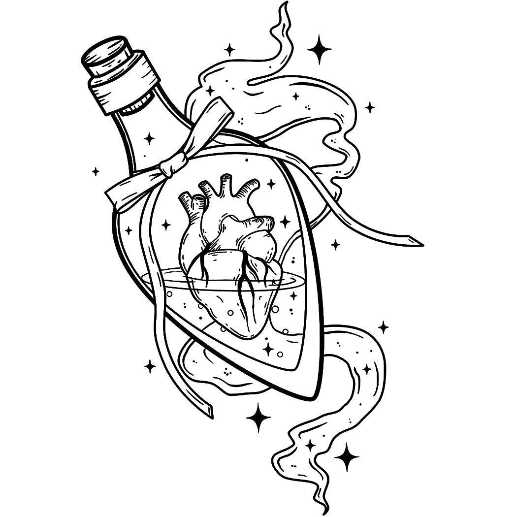 Love Potion Tattoo - Semi-Permanent Tattoos by Inkbox™