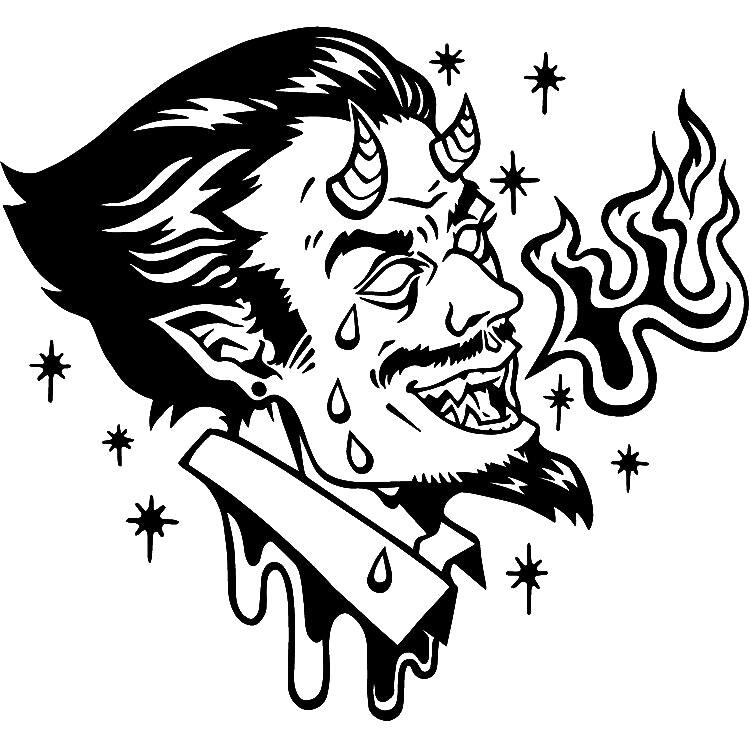Burnout Blues Semi-Permanent Tattoo. Lasts 1-2 weeks. Painless and easy ...