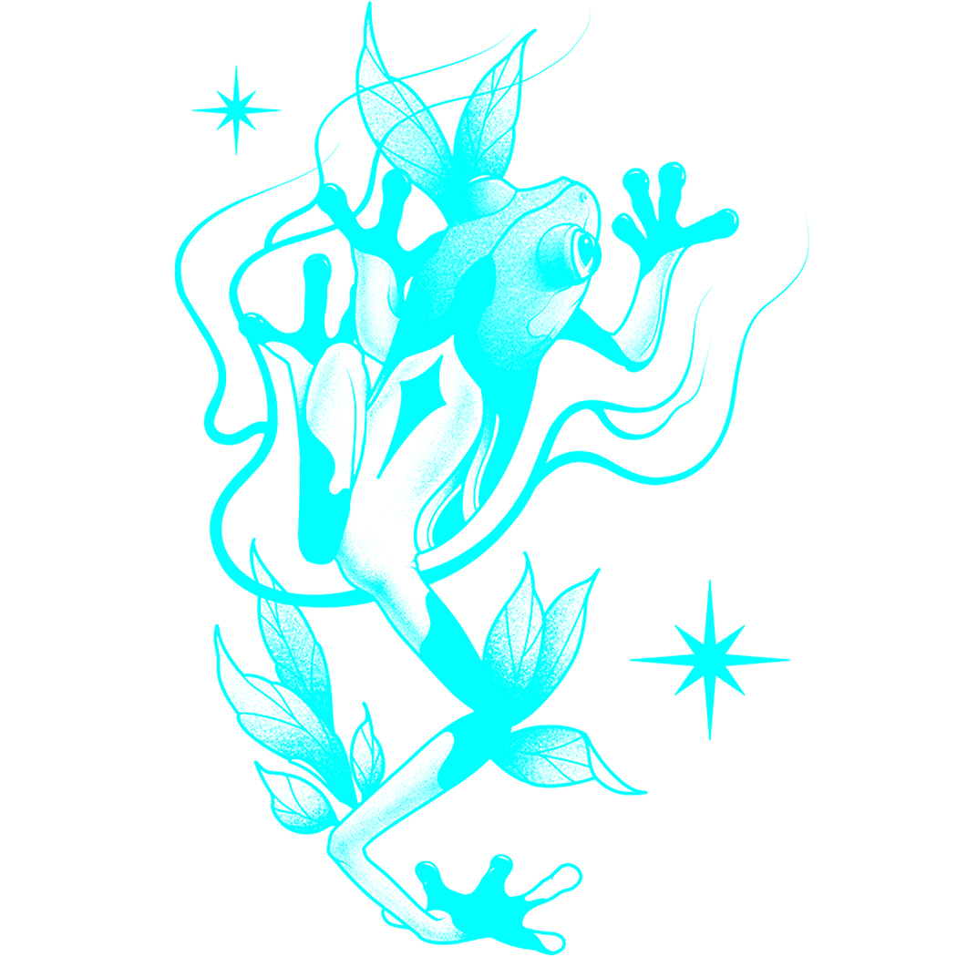 Stylish Frog Semi-Permanent Tattoo. Lasts 1-2 weeks. Painless and easy ...